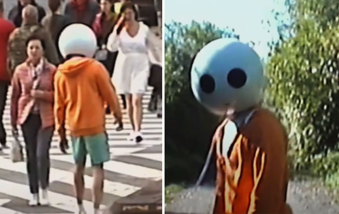 НЛО в Киеве - PLAXA в образе инопланетянина показал видео Все можливо ...